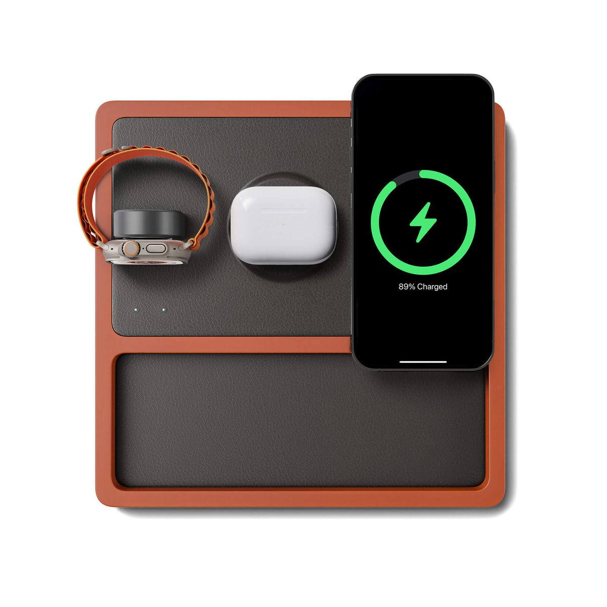 TRIO TRAY Black - 3-in-1 MagSafe Oak Wireless Charger with Apple Watch ...