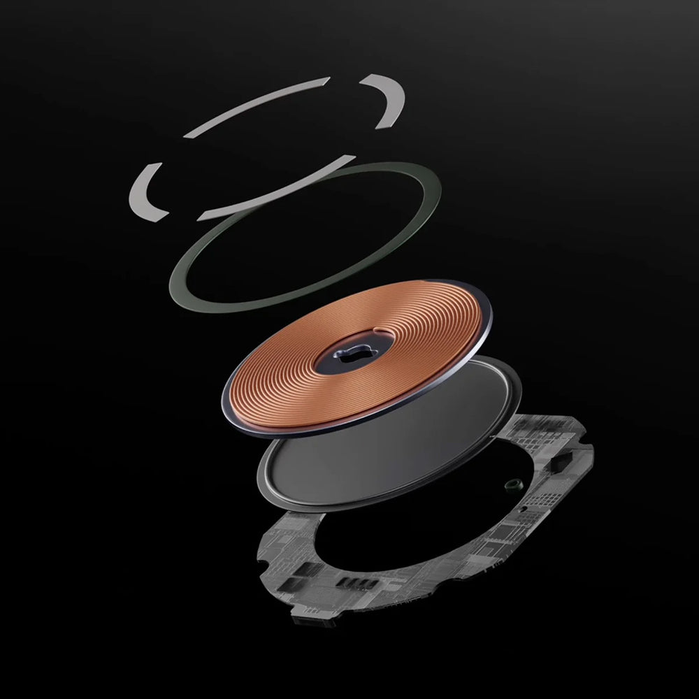 UNO Black - Single-Coil MagSafe Oak Wireless Charger